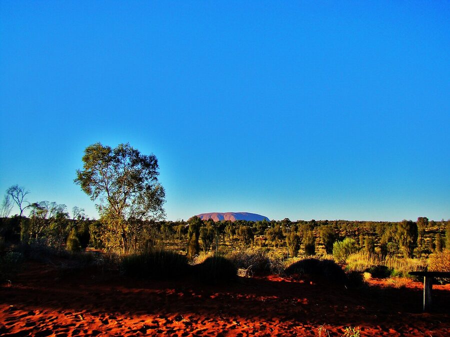 View of Uluru from Naninga Lookout in Yulara