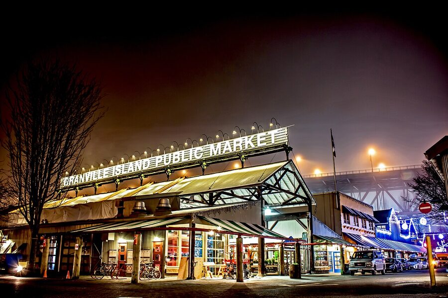 Granville Island Public Market interior in Vancouver