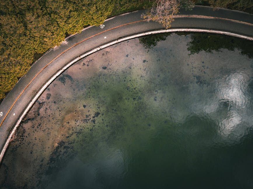 Stanley Park Seawall seen from above in Vancouver