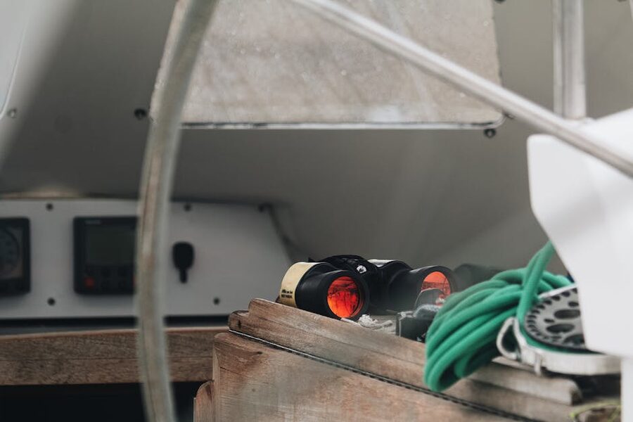Binoculars on a boat deck — Vancouver whale watching packing list