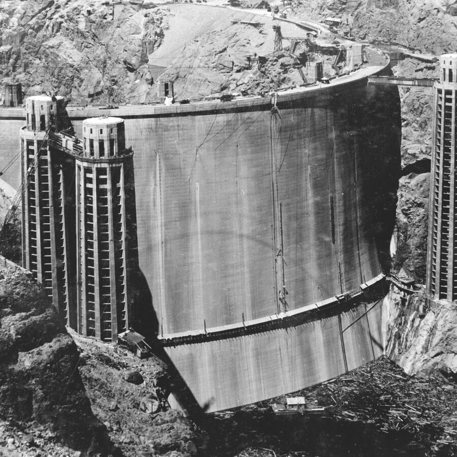 Hoover Dam 1935 nearing completion