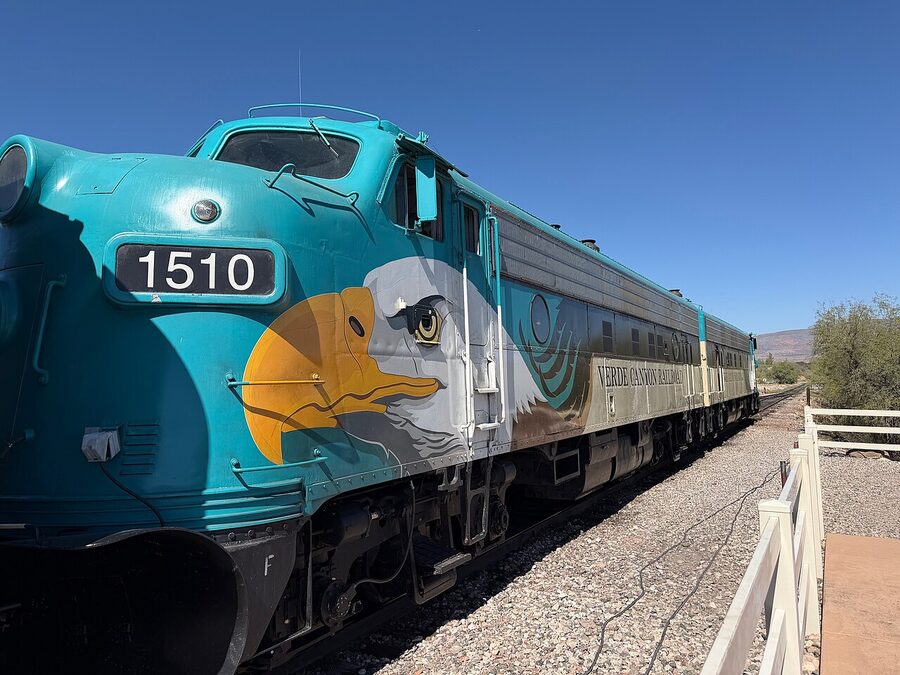 Verde Canyon Railroad FP7 locomotive 1510 close-up