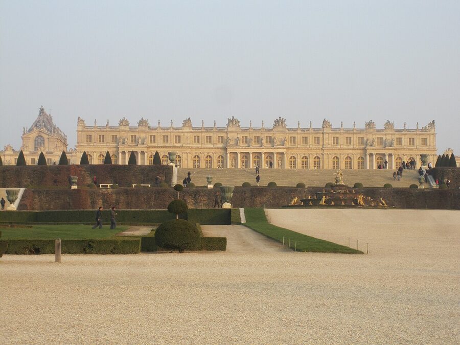 Palace of Versailles seen from its gardens