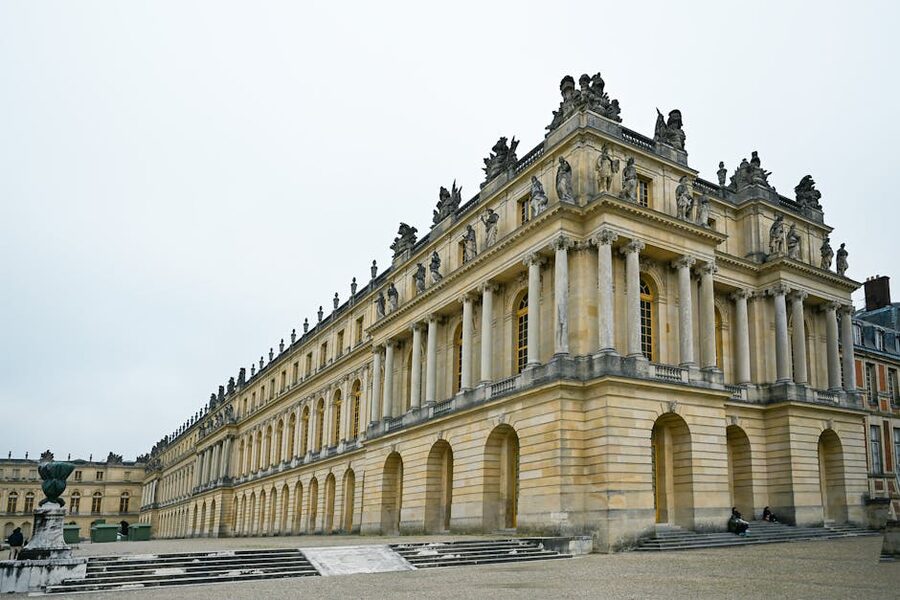 Grand exterior of the Palace of Versailles