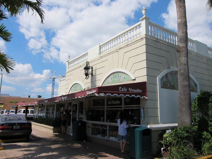 Exterior of Versailles Restaurant on Calle Ocho Little Havana