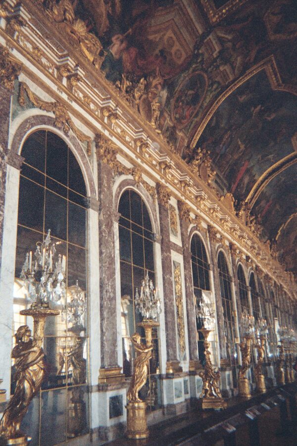 The Hall of Mirrors at the Palace of Versailles photographed nearly empty