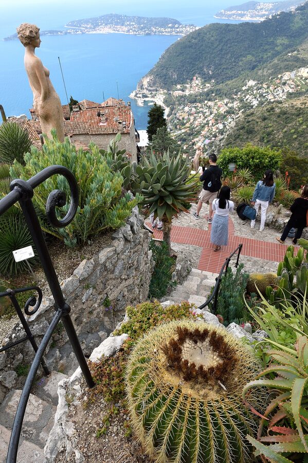 View south from Jardin Exotique over Mediterranean