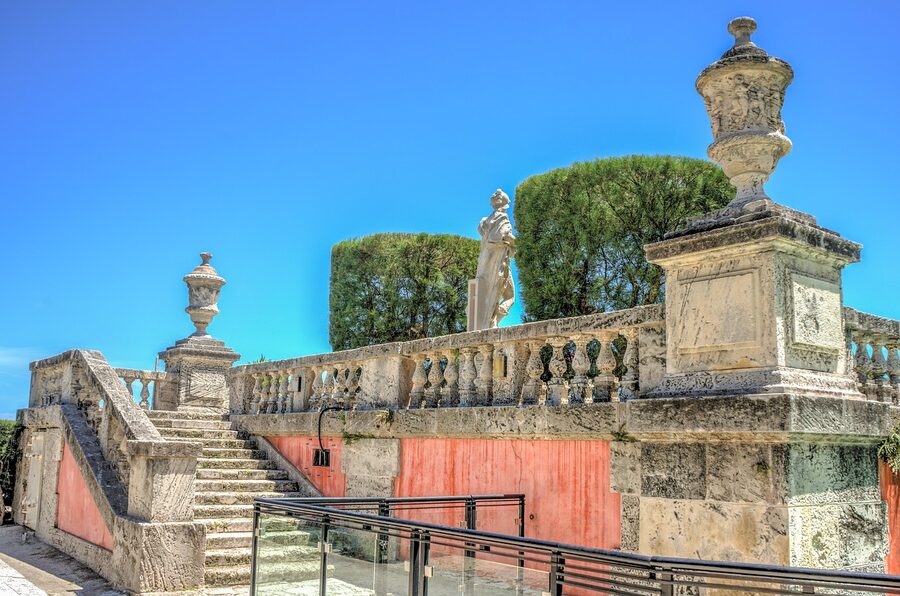 The Italian Renaissance-style Vizcaya mansion on the waterfront in Miami
