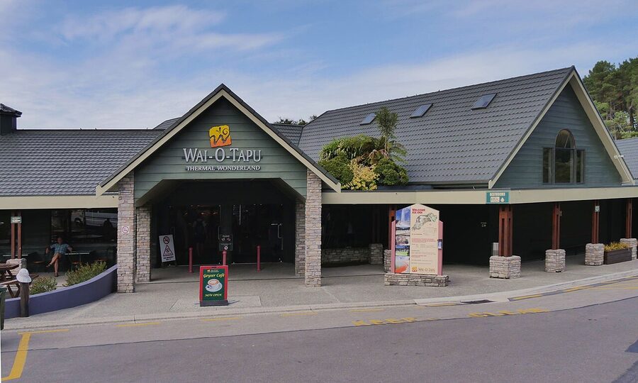 Wai-O-Tapu visitor centre exterior at Rotorua