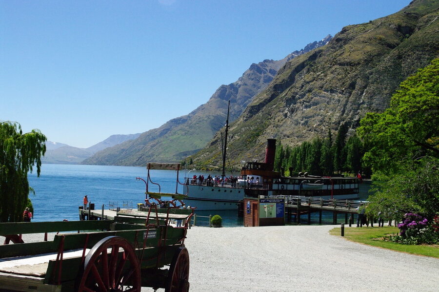 Walter Peak jetty where the TSS Earnslaw arrives