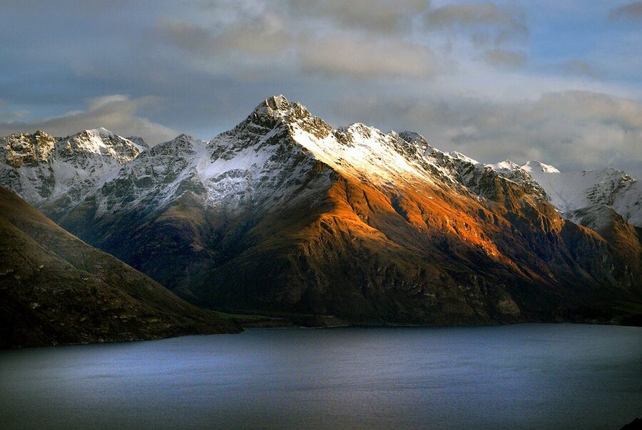 Walter Peak mountain on the western shore of Lake Wakatipu