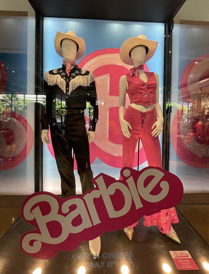 Barbie and Ken movie costumes at Warner Bros Studio Tour Hollywood