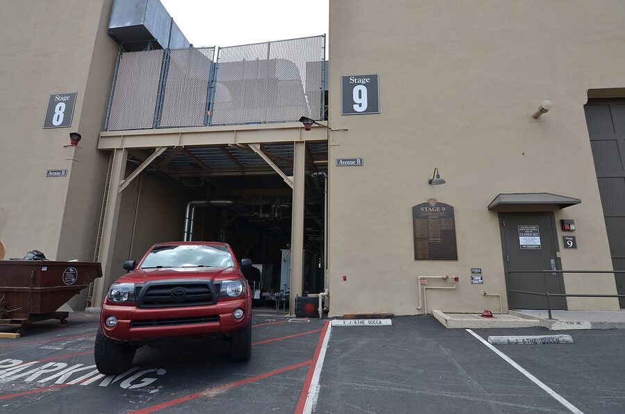 Stage 9 sound stage exterior at Warner Bros Studios Burbank