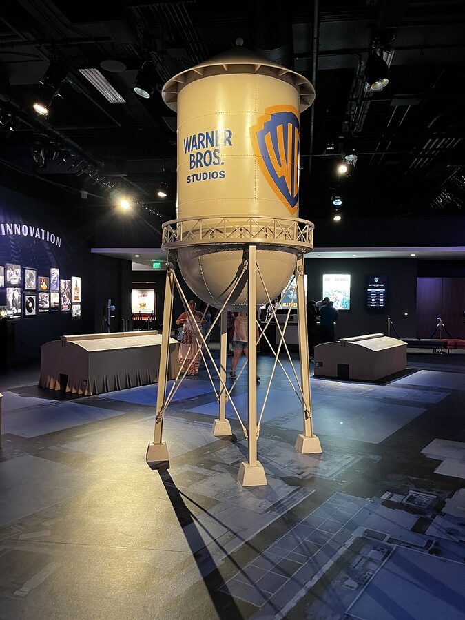 Warner Bros water tower on the Burbank lot