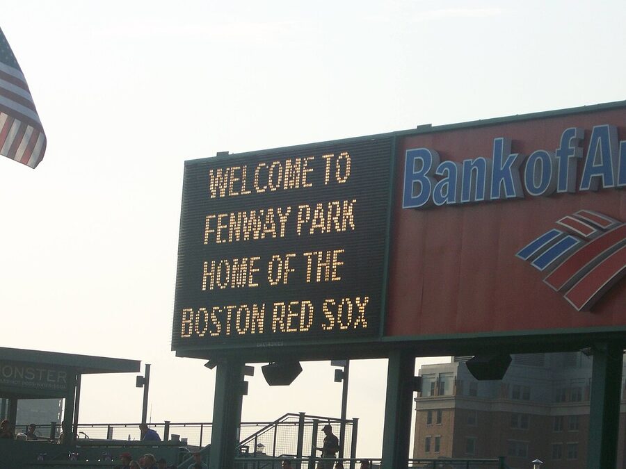 Welcome to Fenway Park center field display Boston Red Sox