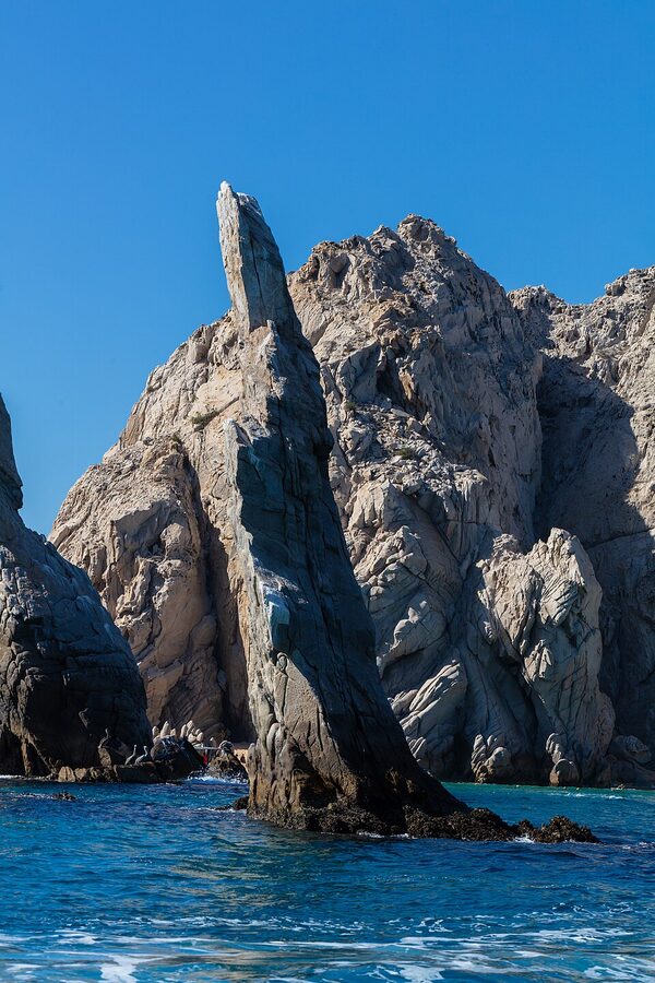 Rock formations beside the Arch of Cabo San Lucas