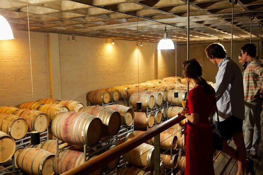 Wine barrels in a Margaret River winery