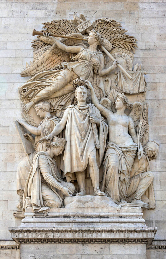 Le Triomphe de 1810 sculpture by Jean-Pierre Cortot at Arc de Triomphe
