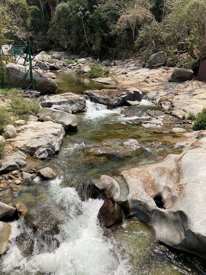 Los Veranos Canopy Tour finish area on the Horcones River