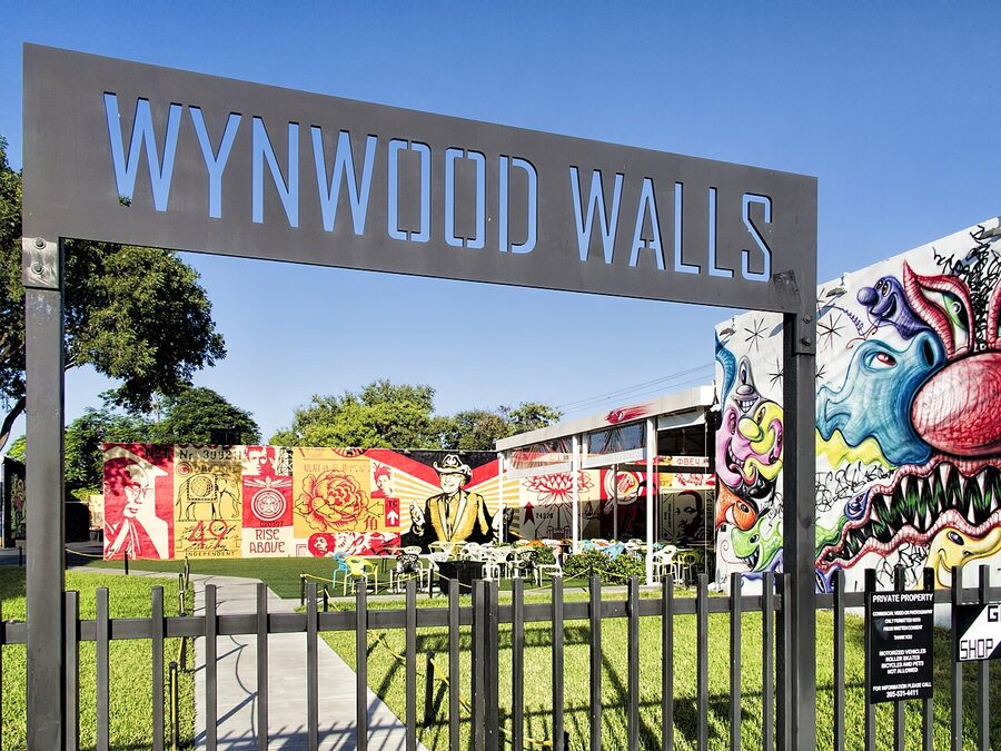 Colorful murals at Wynwood Walls in Miami
