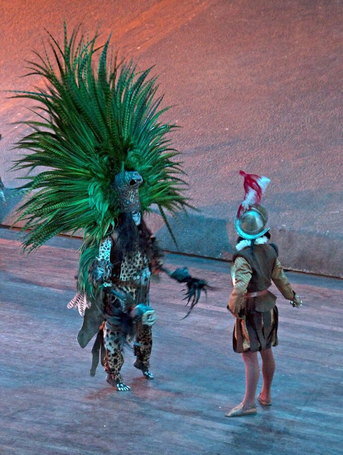 Xcaret evening dancers performing Mayan ceremony