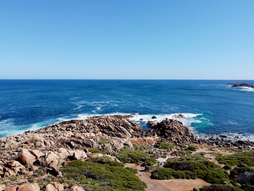 Aerial view of the Yallingup coastline in the Margaret River region of Western Australia