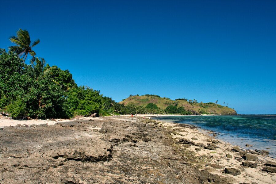 Yanuya village shoreline, Mamanuca Islands, Fiji