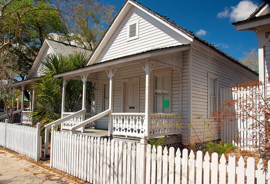 Casitas shotgun homes for cigar workers in late 1800s Ybor City