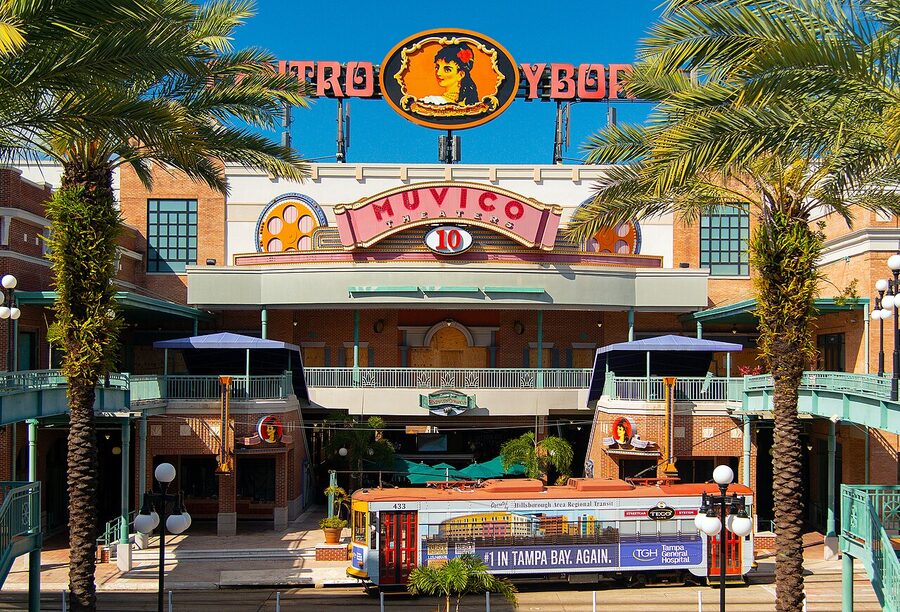Centro Ybor plaza buildings in historic Ybor City
