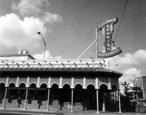 Columbia Restaurant exterior on 7th Avenue in Ybor City Florida oldest Spanish restaurant