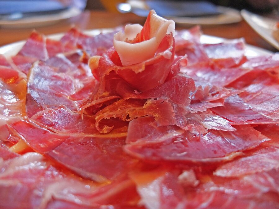 Jamon Iberico Spanish tapas plate