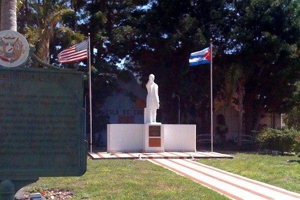 Jose Marti statue in a small park in Ybor City Tampa