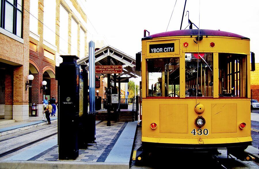 TECO Line streetcar in Ybor City Tampa