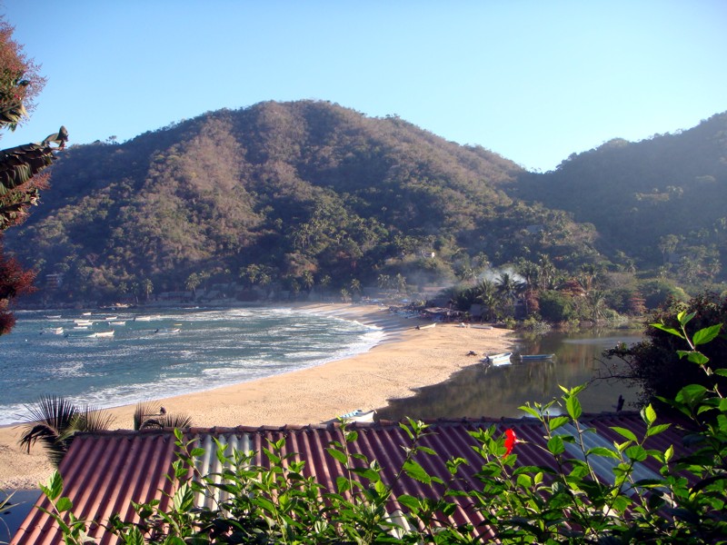 Yelapa beach in the morning before tourist boats arrive