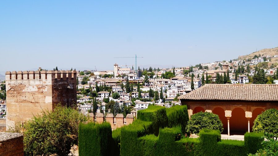 View of the Alhambra fortress from the Albaicin Granada