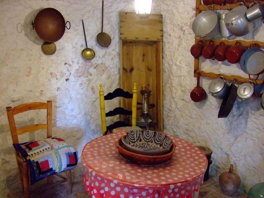 Interior of a Sacromonte cave dwelling Granada Spain