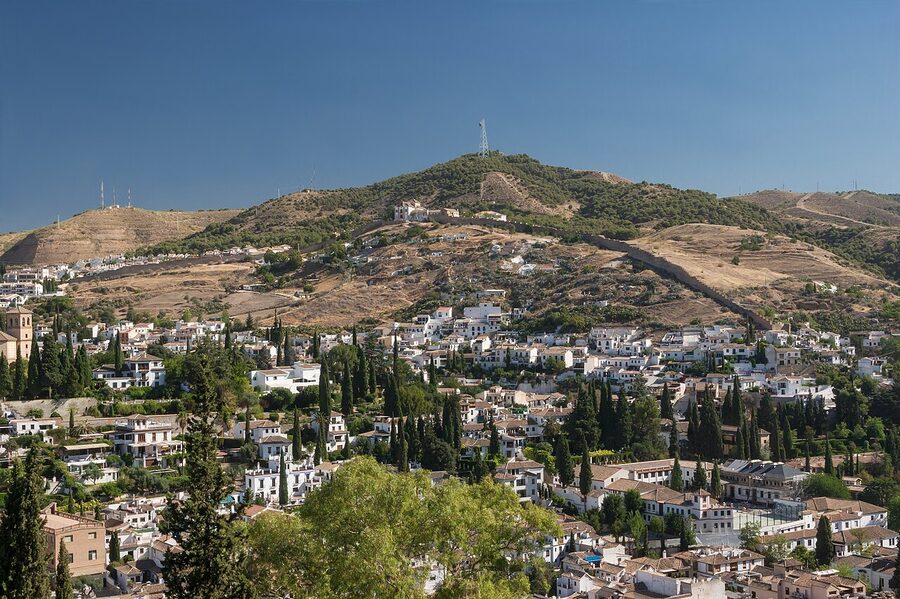 Nasrid era city wall above Sacromonte Granada