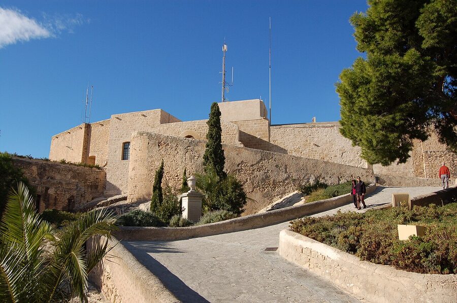 Santa Barbara Castle courtyard Alicante