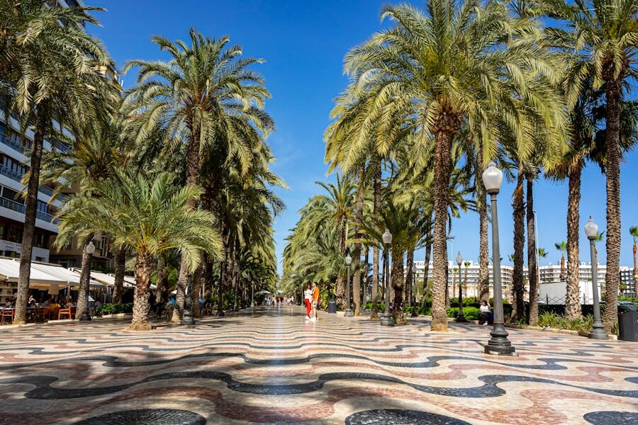 Explanada de Espana palm-lined promenade Alicante