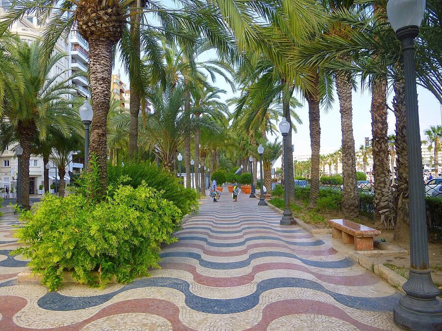 Mosaic tiles of Paseo de la Explanada de Espana Alicante
