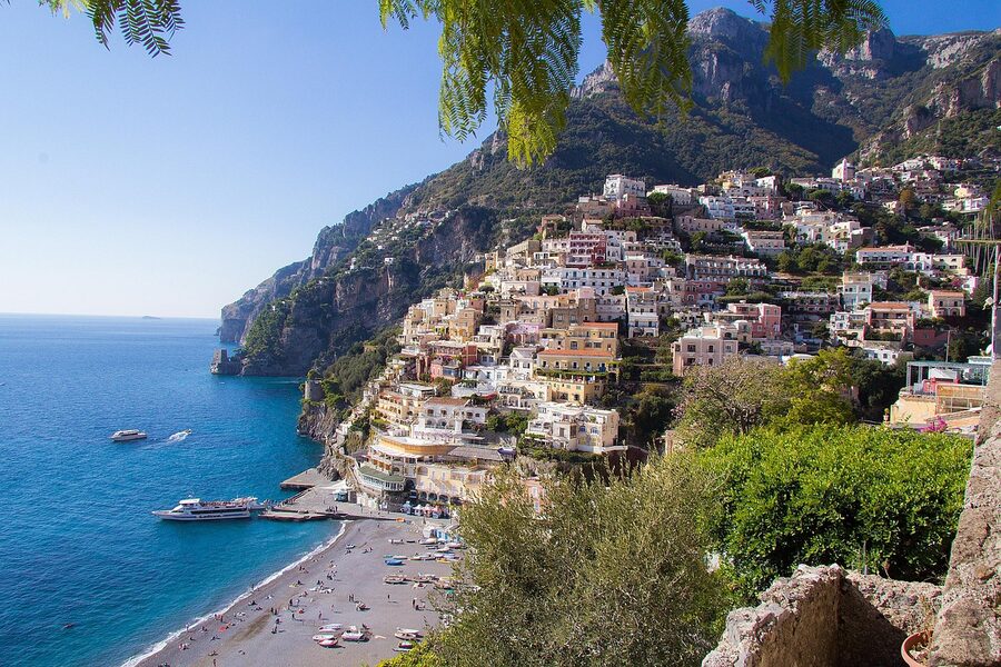 Amalfi Coast village by the water