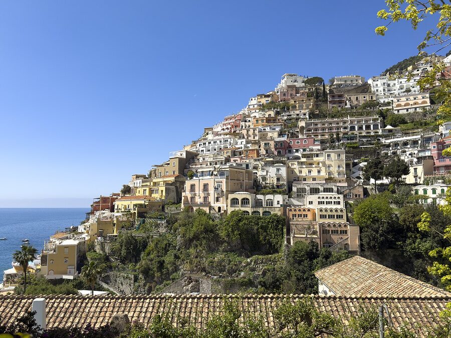 View of Positano from the water