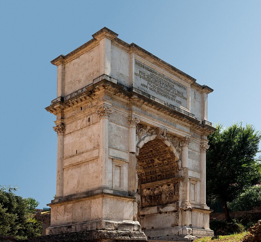Arch of Titus at the eastern end of the Roman Forum