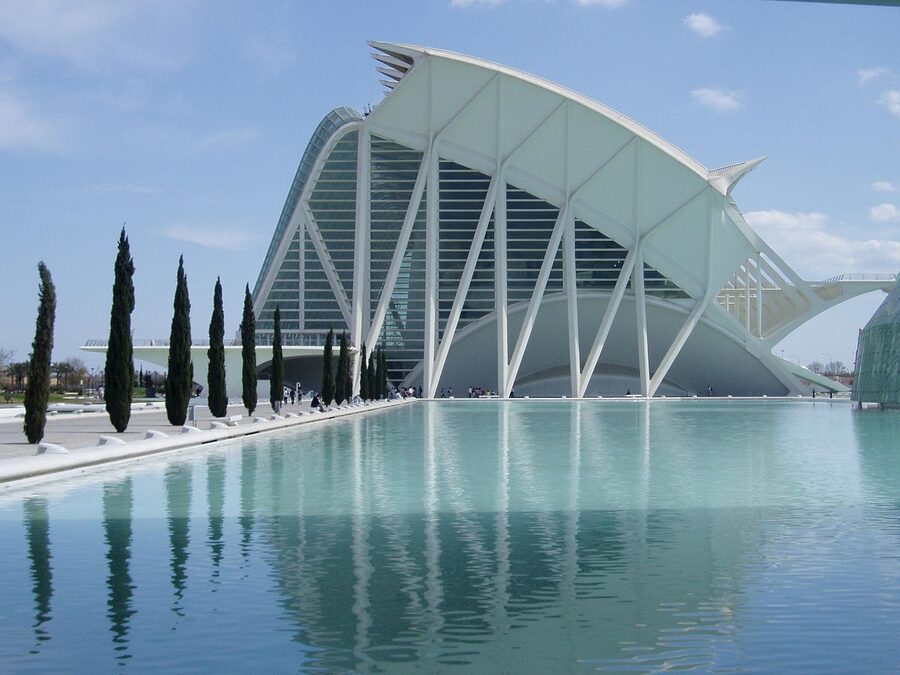 Reflection pool at Valencia City of Arts and Sciences