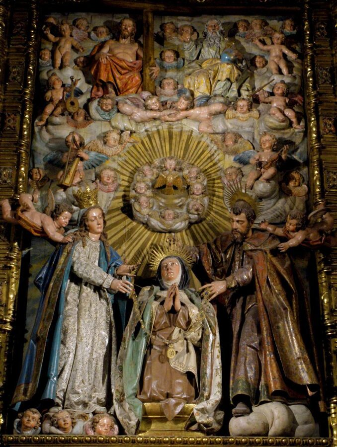 Statue of Saint Teresa inside the Convento de Santa Teresa Avila
