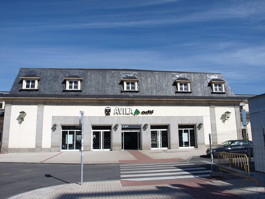 Avila Renfe railway station building exterior
