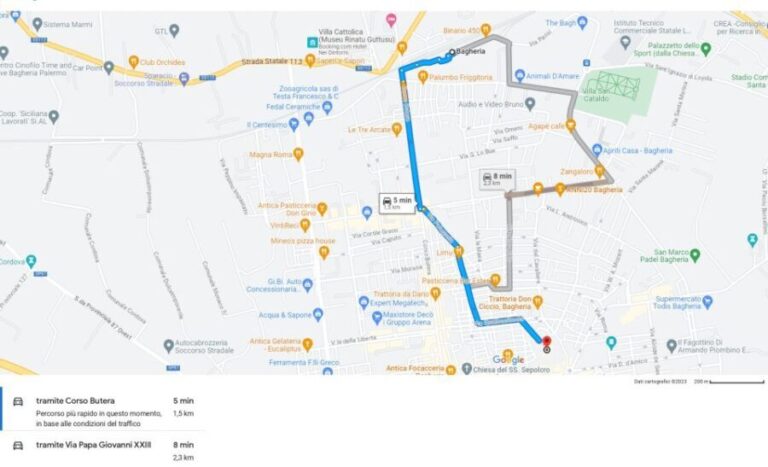 Bagheria: tour of Villa Palagonia and Street Food itinerary - Walking Along the Umberto Course: A Film Setting Come to Life