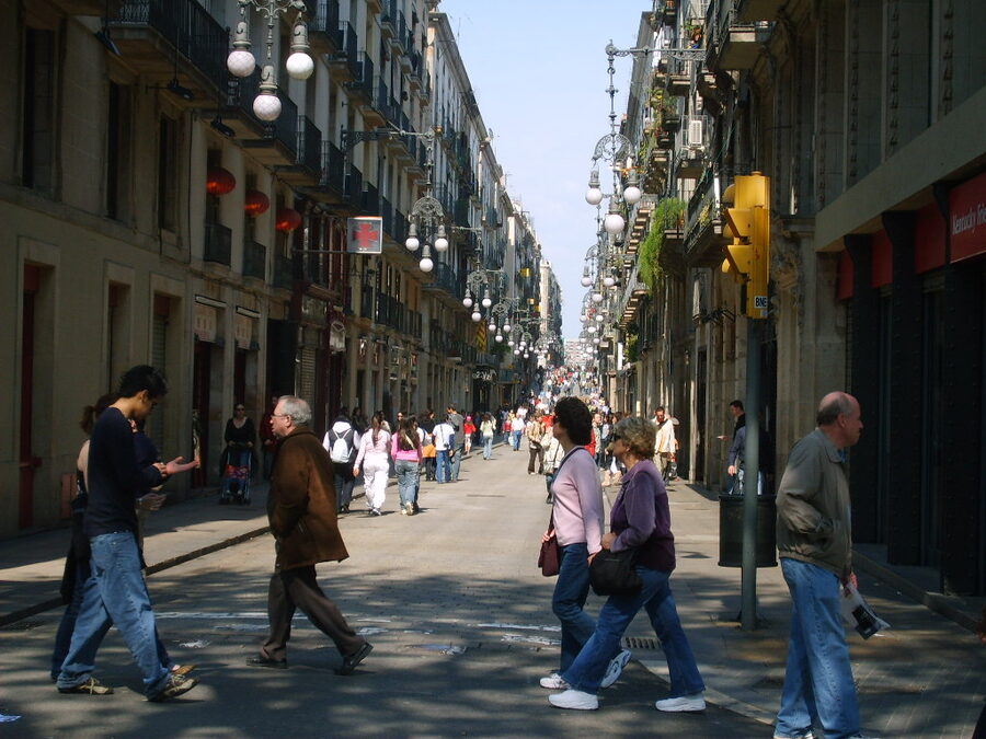 Carrer de Ferran shopping street Barcelona