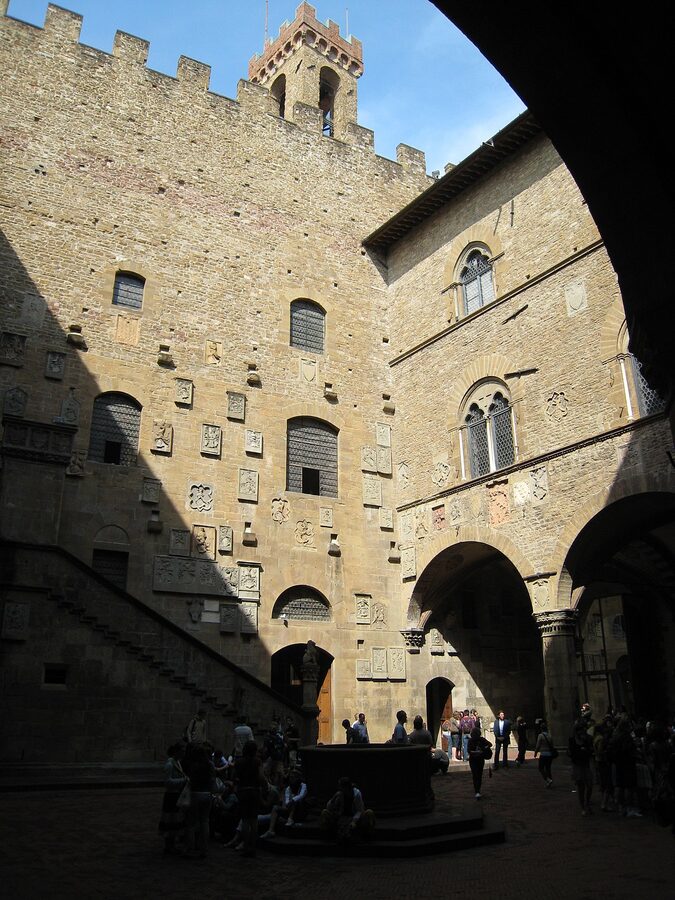 Inner courtyard of the Bargello Museum, Florence