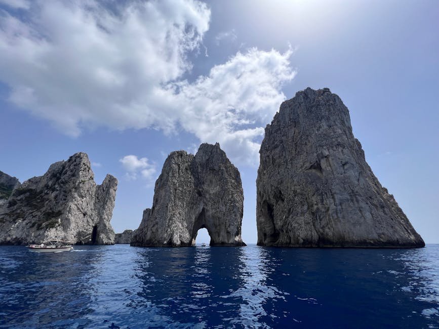 Faraglioni rock formations off the coast of Capri